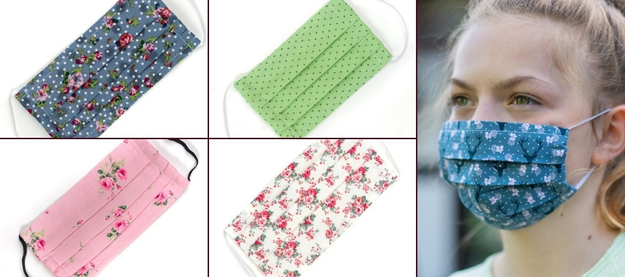 Schöne Stoffmasken | Pfiffige Dirndlstoffe & mit Schleifchen